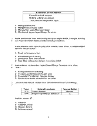 Sejarah Tingkatan 2 Bab 2 Latihan Objektif | DOC