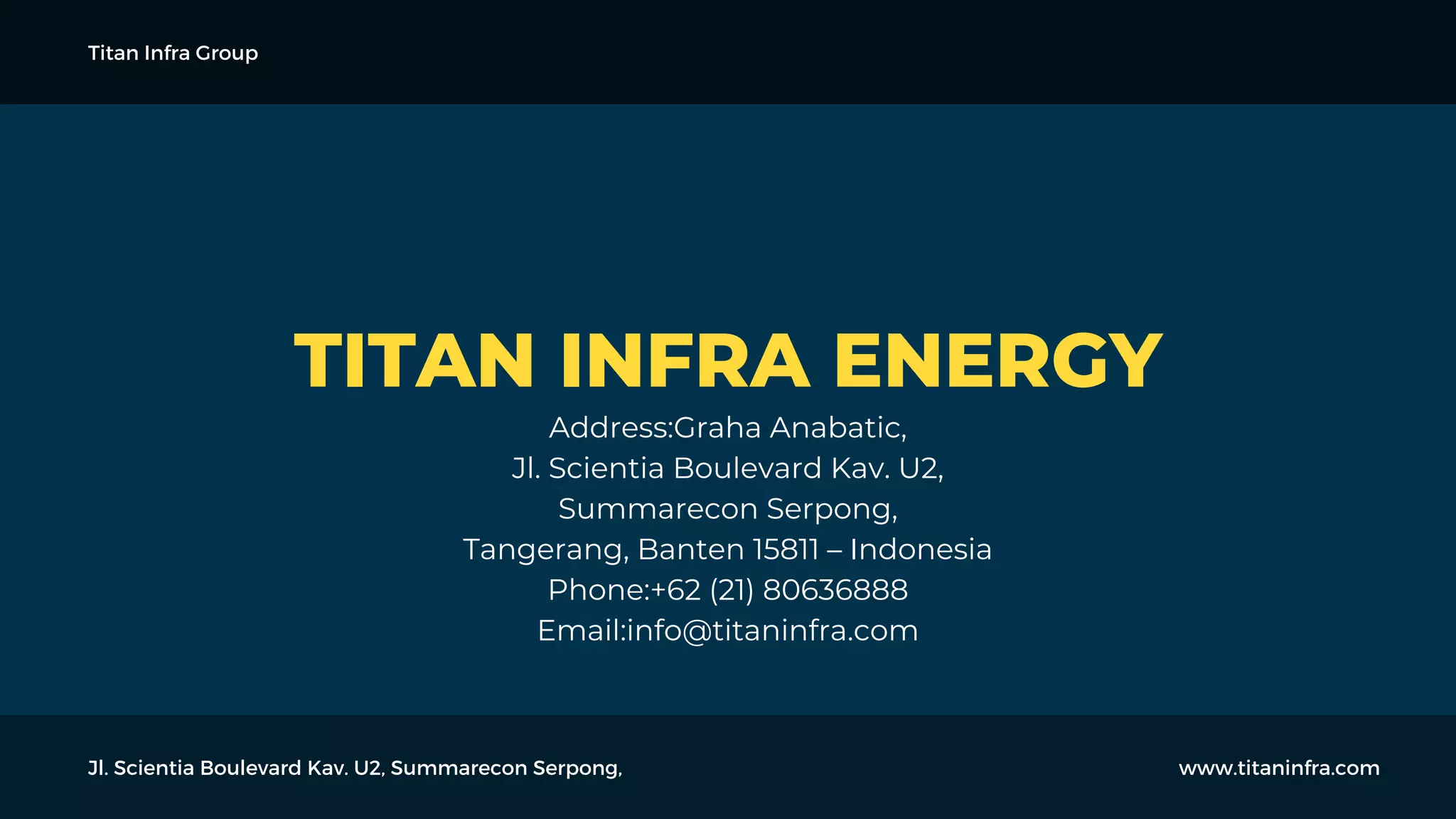 Profil Titan Infra Energy dan Anak Perusahaannya | PDF