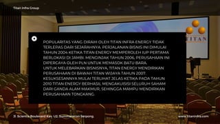 Profil Titan Infra Energy dan Anak Perusahaannya | PDF
