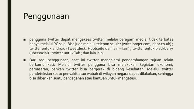 Pengertian Dan Sejarah Twitter | PPTX