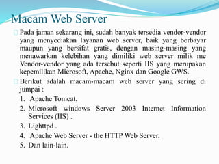 Sejarah web server | PPTX