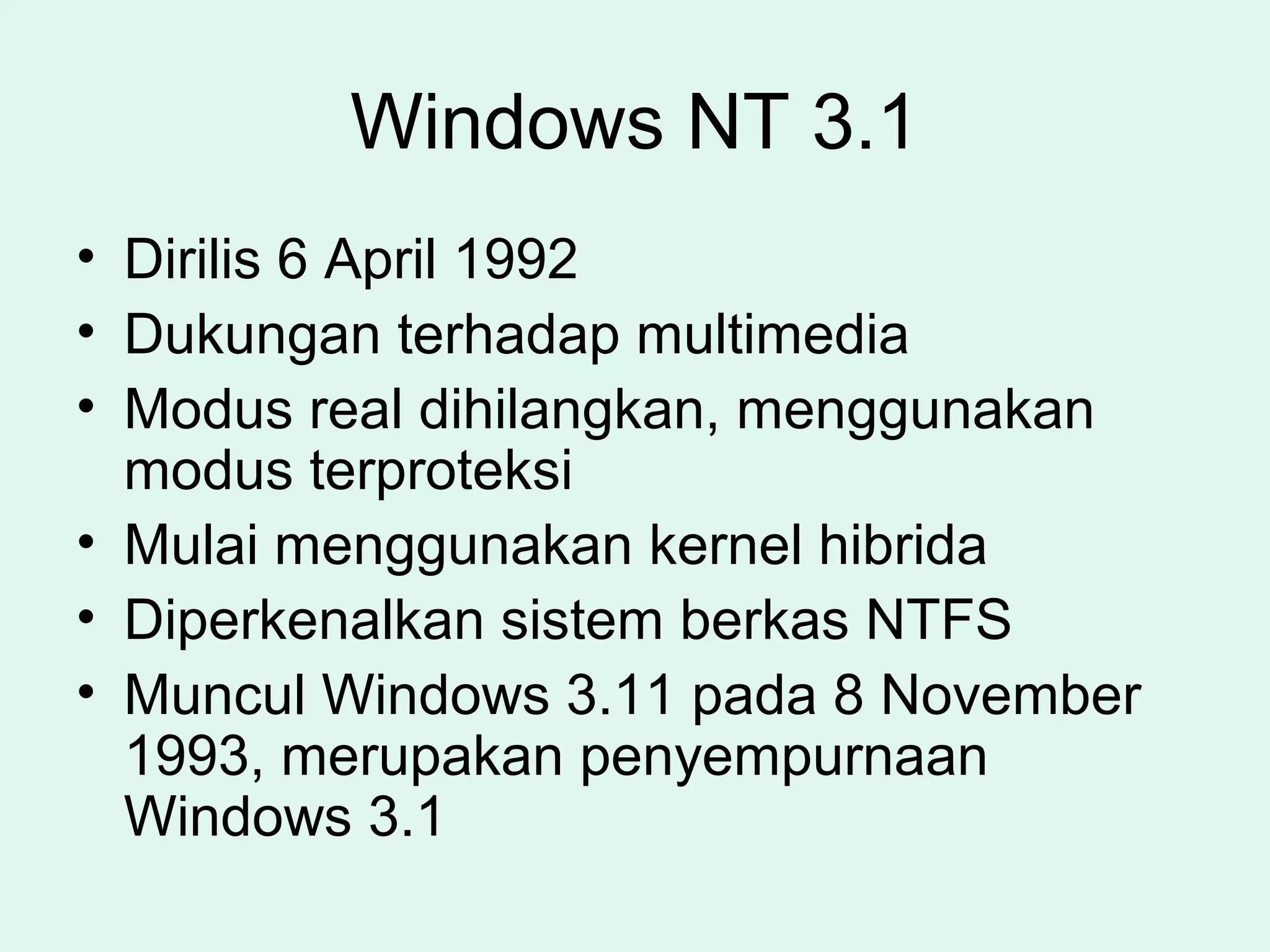 Sejarah WINDOWS | PPT