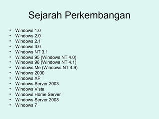 Sejarah WINDOWS | PPT