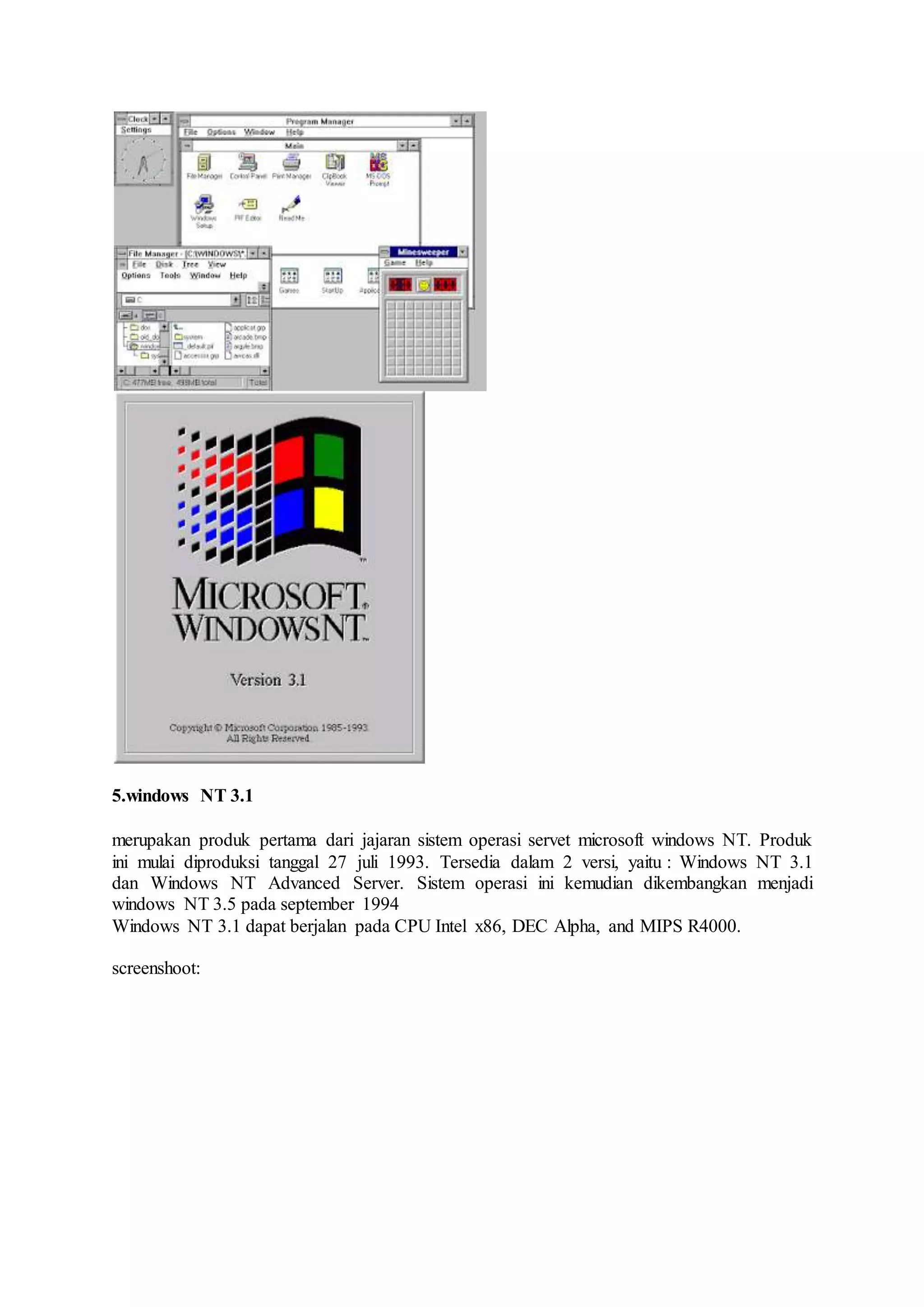 Sejarah windows os sampai sekarang | PDF