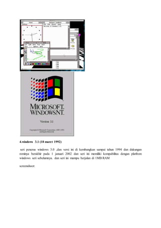 Sejarah windows os sampai sekarang | PDF
