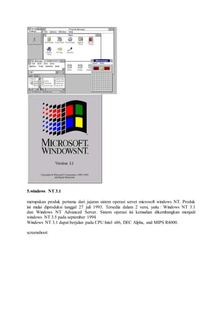 Sejarah windows os sampai sekarang | PDF