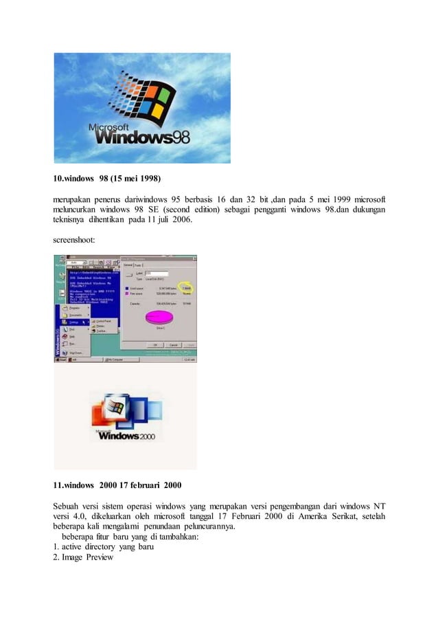 Sejarah windows os sampai sekarang | PDF