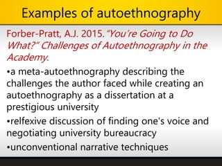 Introduction to Autoethnography | PDF