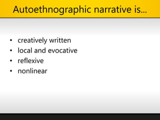 Introduction to Autoethnography | PDF