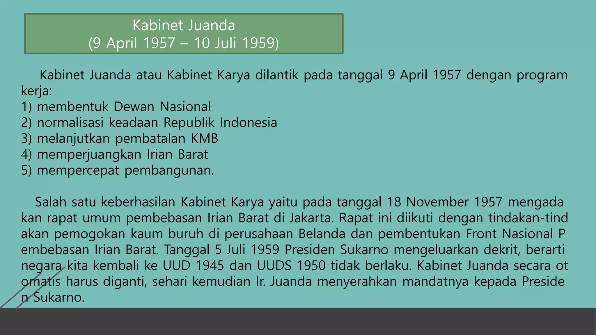 PPT SEJARAH INDONESIA - Perkembangan Politik Masa Demokrasi Liberal | PPTX