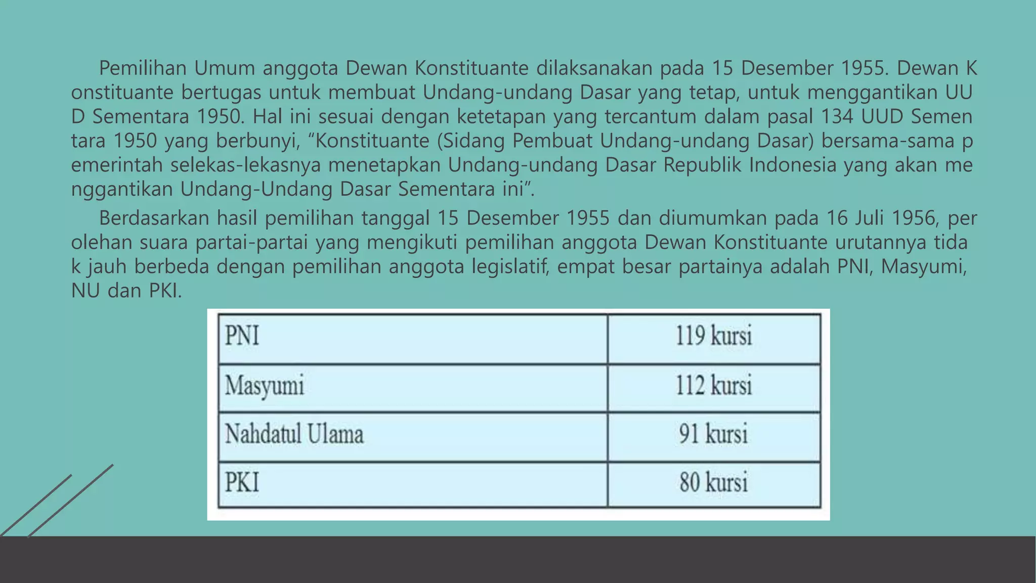 PPT SEJARAH INDONESIA - Perkembangan Politik Masa Demokrasi Liberal | PPTX