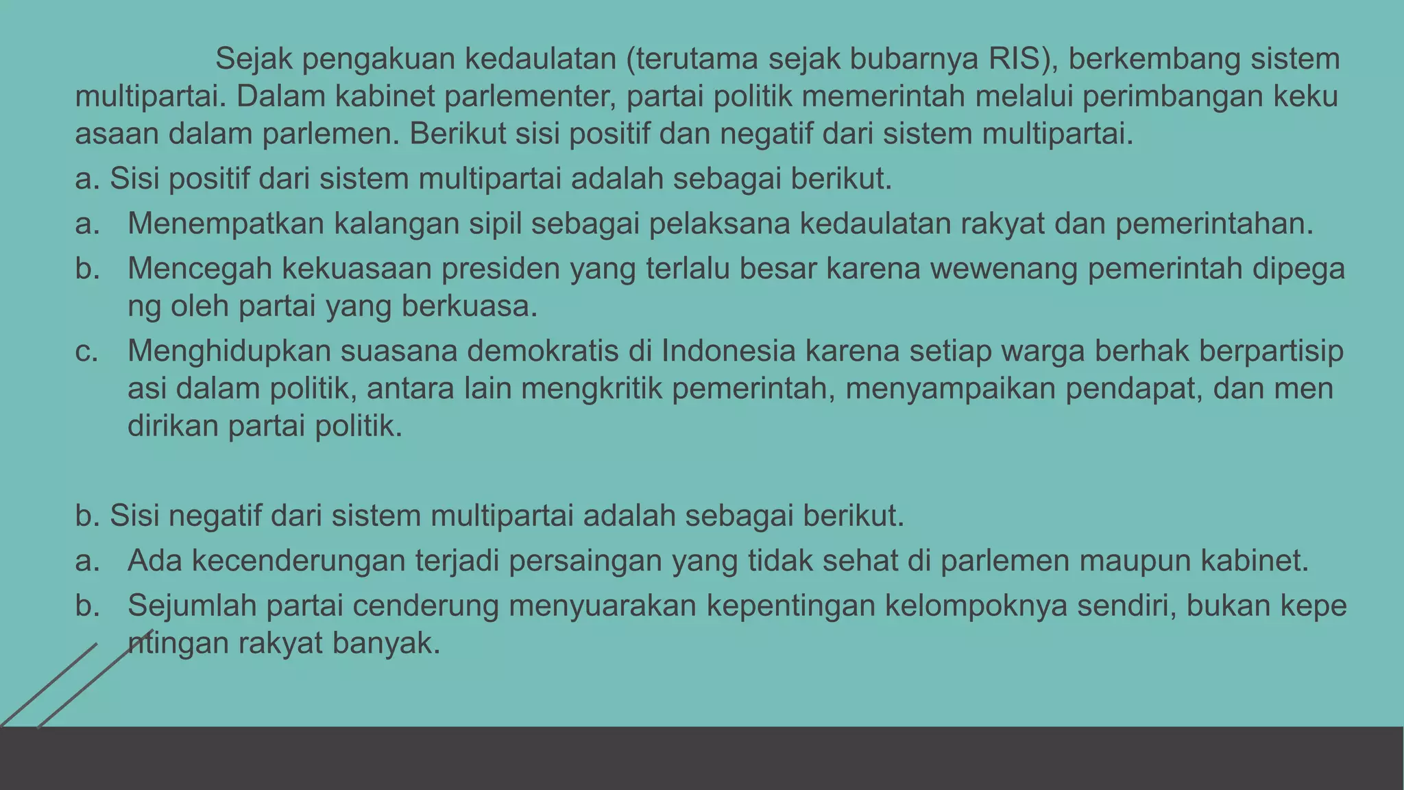 PPT SEJARAH INDONESIA - Perkembangan Politik Masa Demokrasi Liberal | PPTX