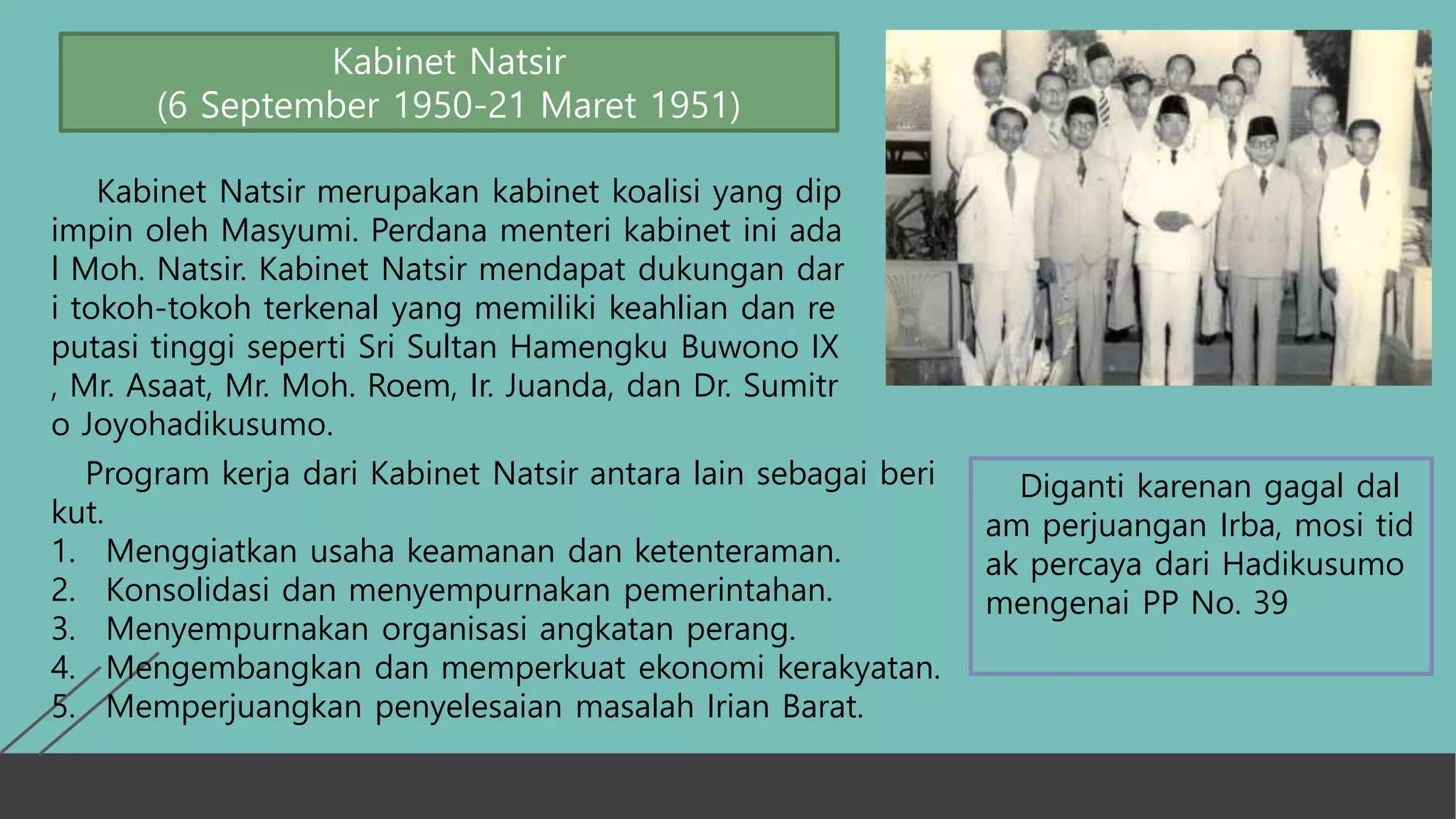 PPT SEJARAH INDONESIA - Perkembangan Politik Masa Demokrasi Liberal | PPTX