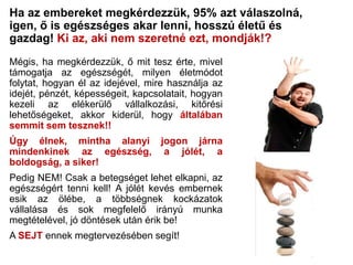 DXN Siker Egészség Jólét Terv! A SEJT! | PPTX