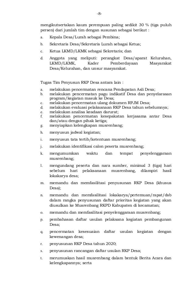 Format Rkp Desa Terbaru - Delinewstv