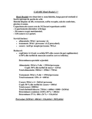 Sejur turistic balnear 5 zile (Vatra Dornei) | PDF