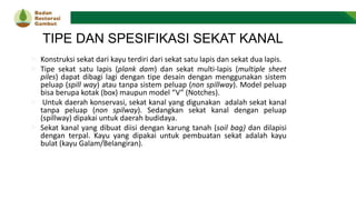 Sekat Kanal Konservasi Gambut dengan sekat kanal | PPT