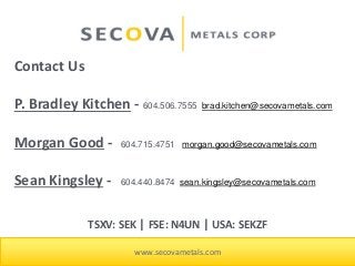Secova Metals (SEK.v) Corporate Presentation | PDF