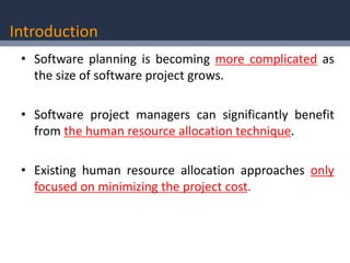 [SEKE 2014] Practical Human Resource Allocation in Software Projects Using Genetic Algorithm | PPTX