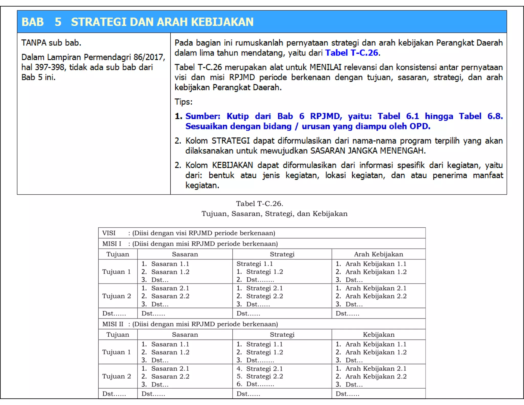 Sekelumit tentang Renstra OPD menurut Permendagri 86/2017 | PDF