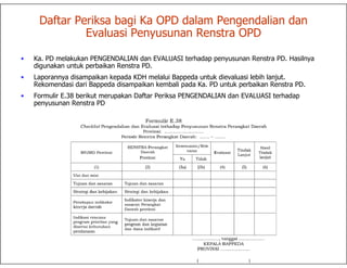 Sekelumit tentang Renstra OPD menurut Permendagri 86/2017 | PDF
