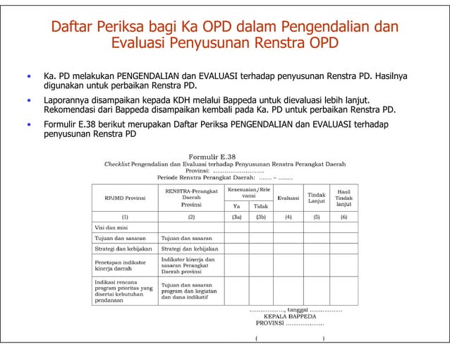 Sekelumit tentang Renstra OPD menurut Permendagri 86/2017 | PDF