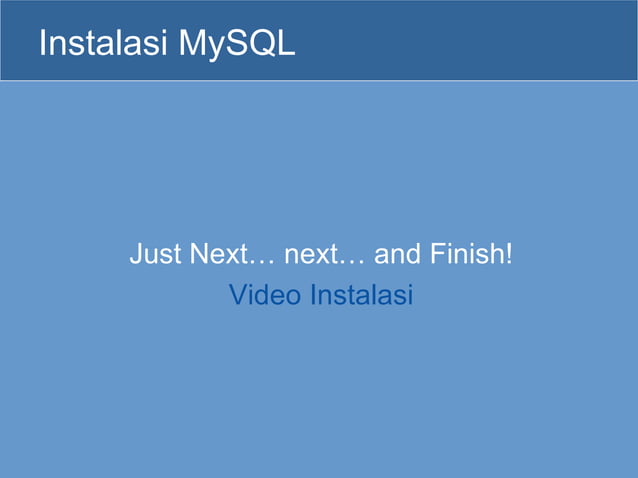 Sekilas Tentang MySQL | PPT