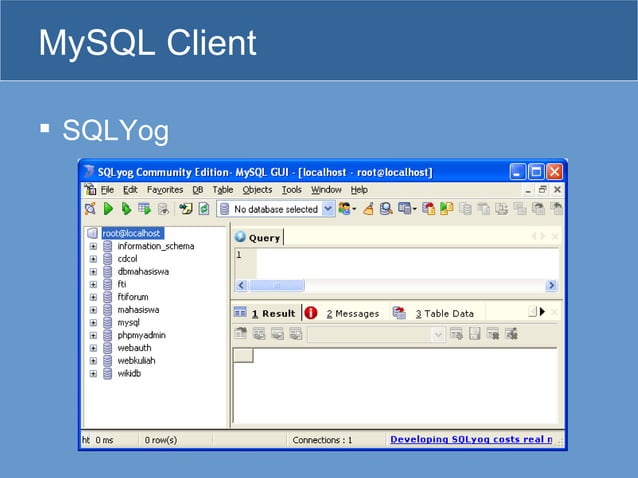 Sekilas Tentang MySQL | PPT