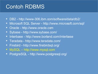 Sekilas Tentang MySQL | PPT