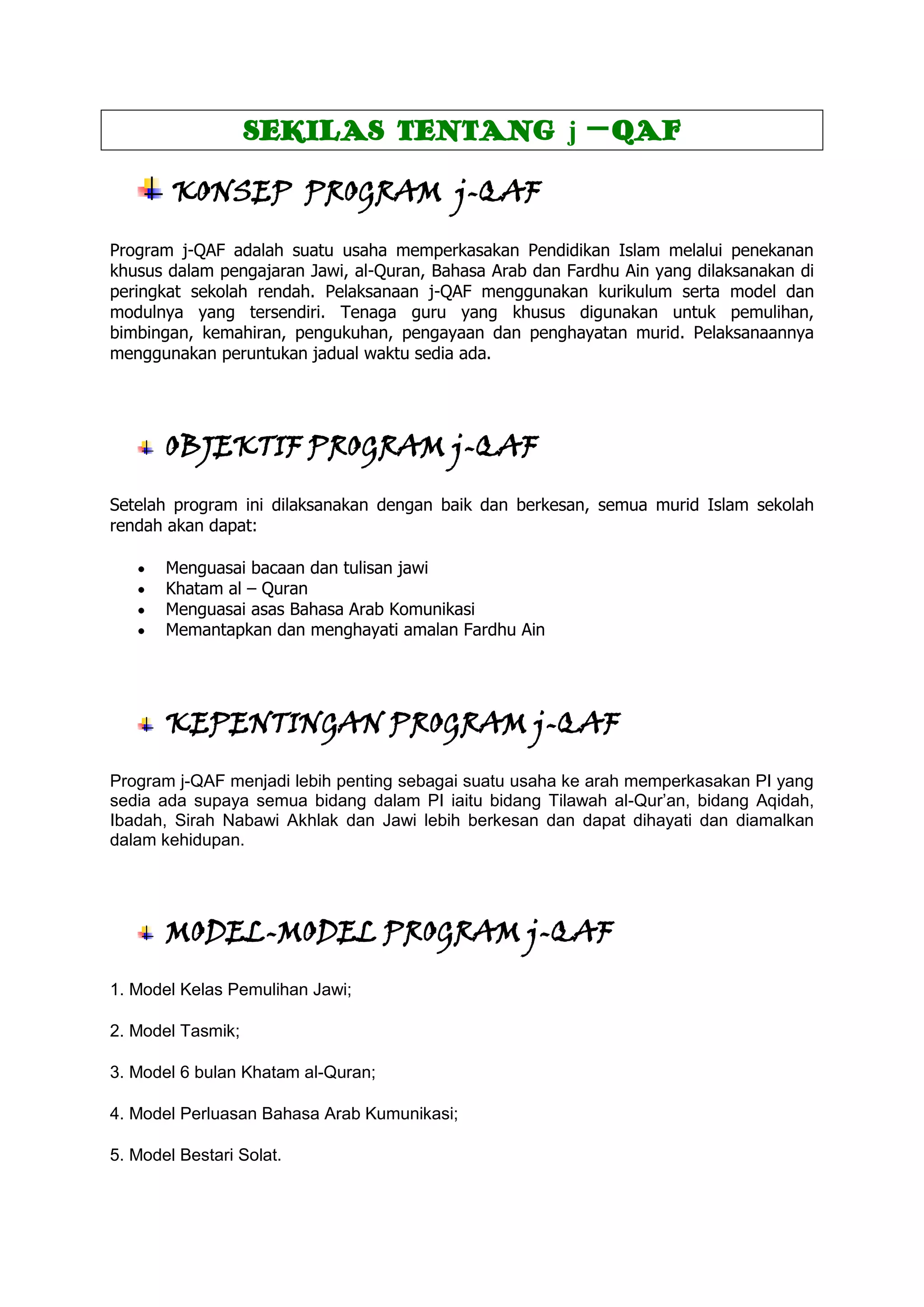 Sekilas j qaf | DOCX