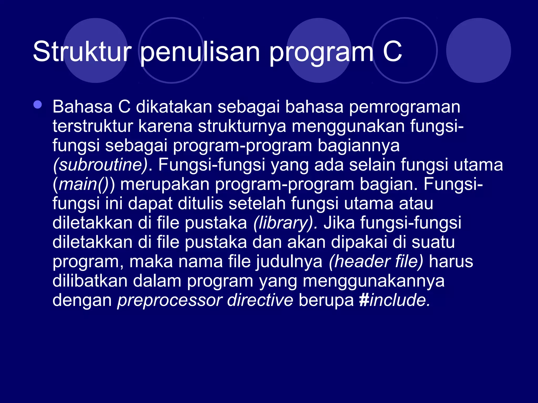 Sekilas tentang c | PPT