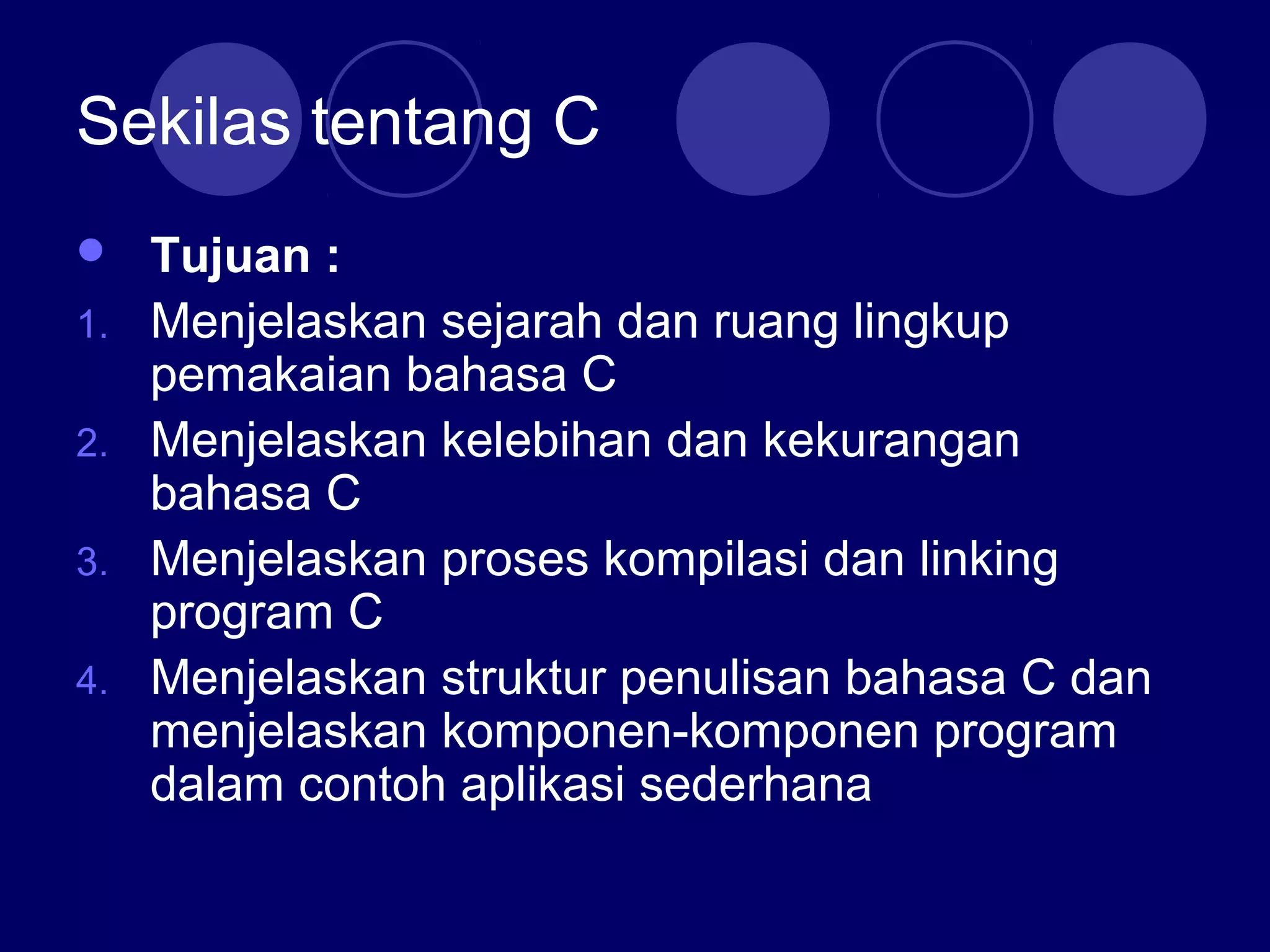 Sekilas tentang c | PPT