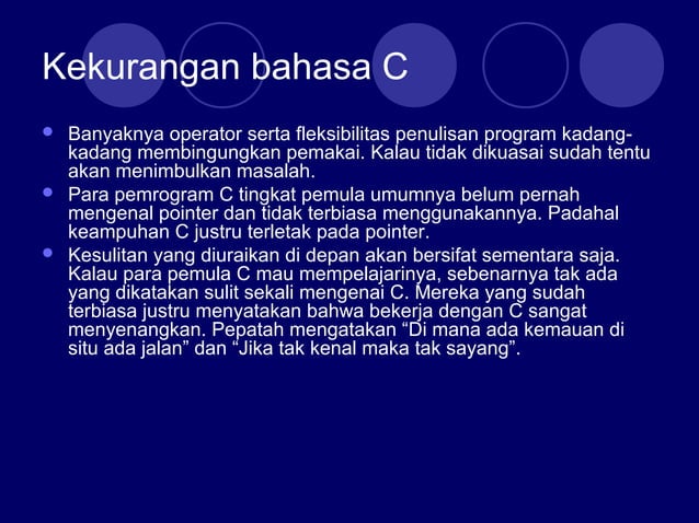 Sekilas tentang c | PPT
