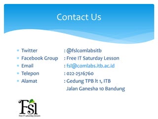 Sekilas tentang FSL 2011 | PPT