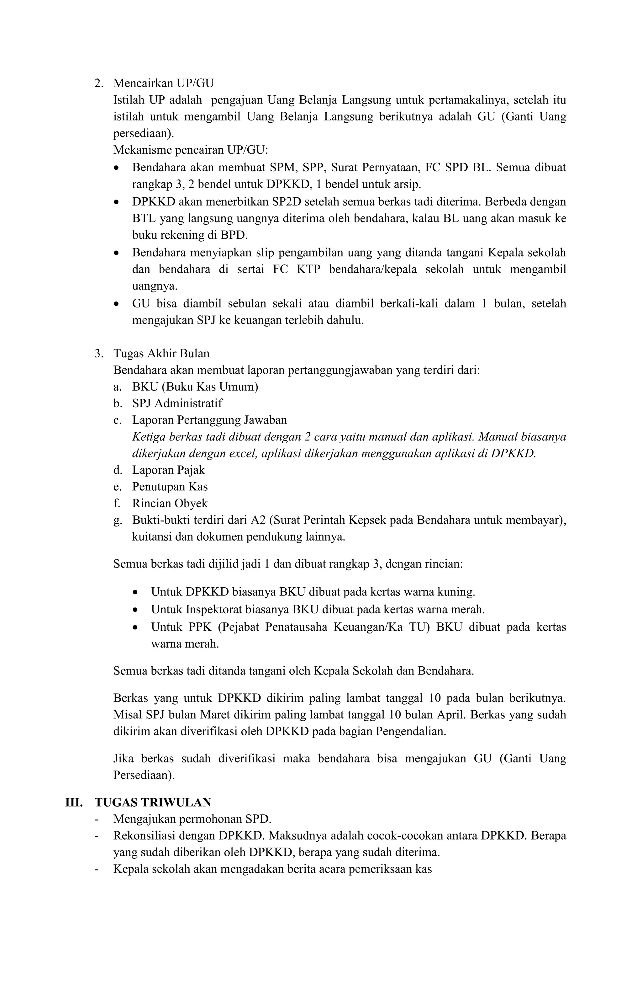 Sekilas tugas bendahara pengeluaran pembantau | PDF