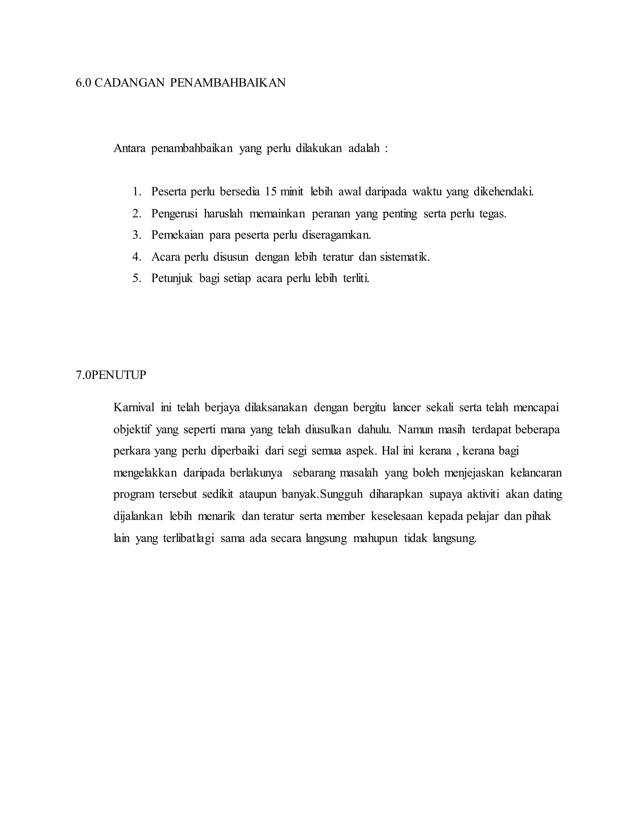LAPORAN POST MORTEM PROGRAM SAINS SUKAN | DOCX
