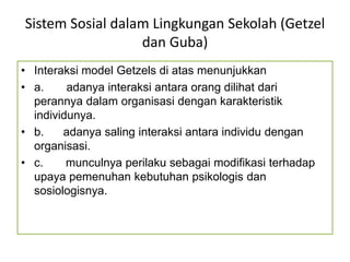 Sekolah sebagai sistem sosial | PPTX