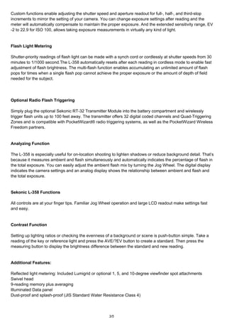 Sekonic l 358 flash master light meter | PDF | Photography | Arts and Crafts