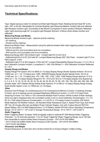 Sekonic l 358 flash master light meter | PDF | Photography | Arts and Crafts