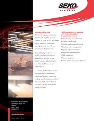 Seko Service Brochure | PDF