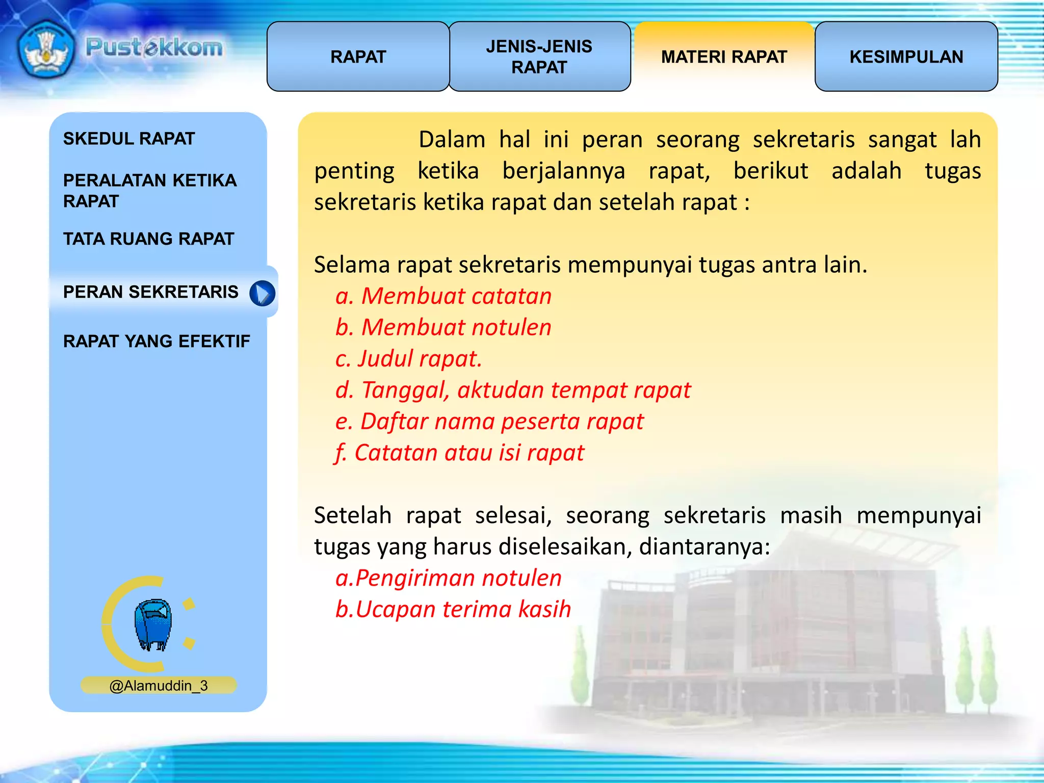 mengelola rapat dengan efektif | PPTX