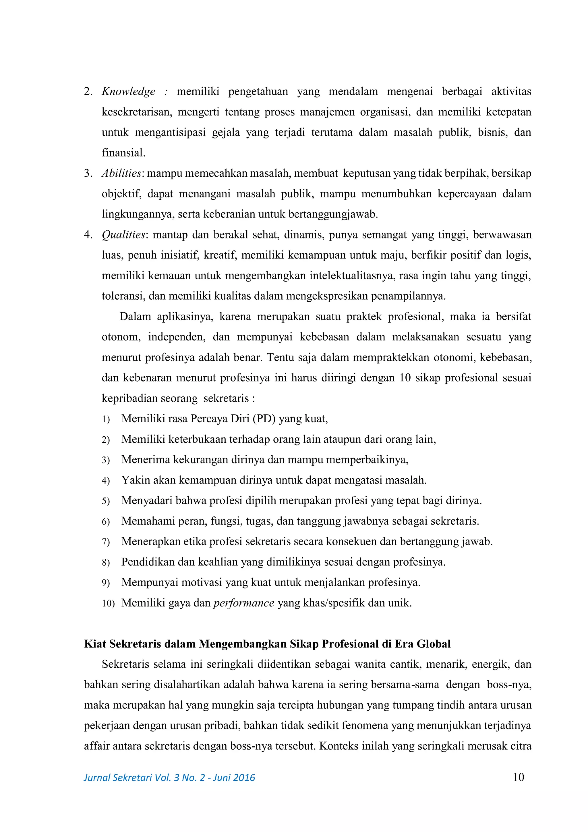 Sekretaris di era global | PDF