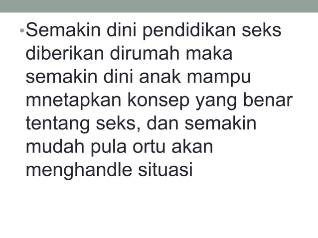Pendidikan seks untuk anak berkebutuhan khusus | PPT