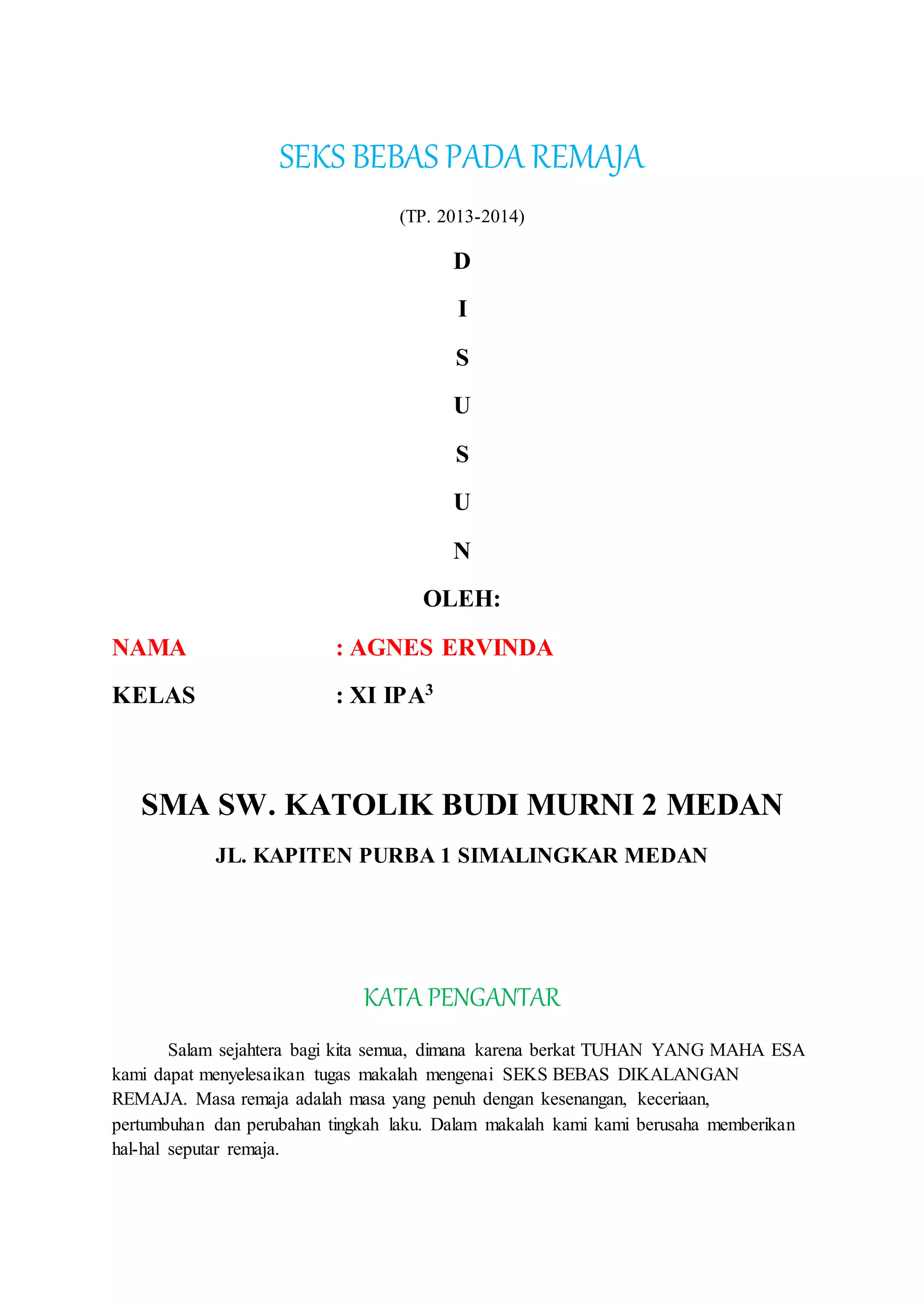 Seks bebas pada remaja | DOCX