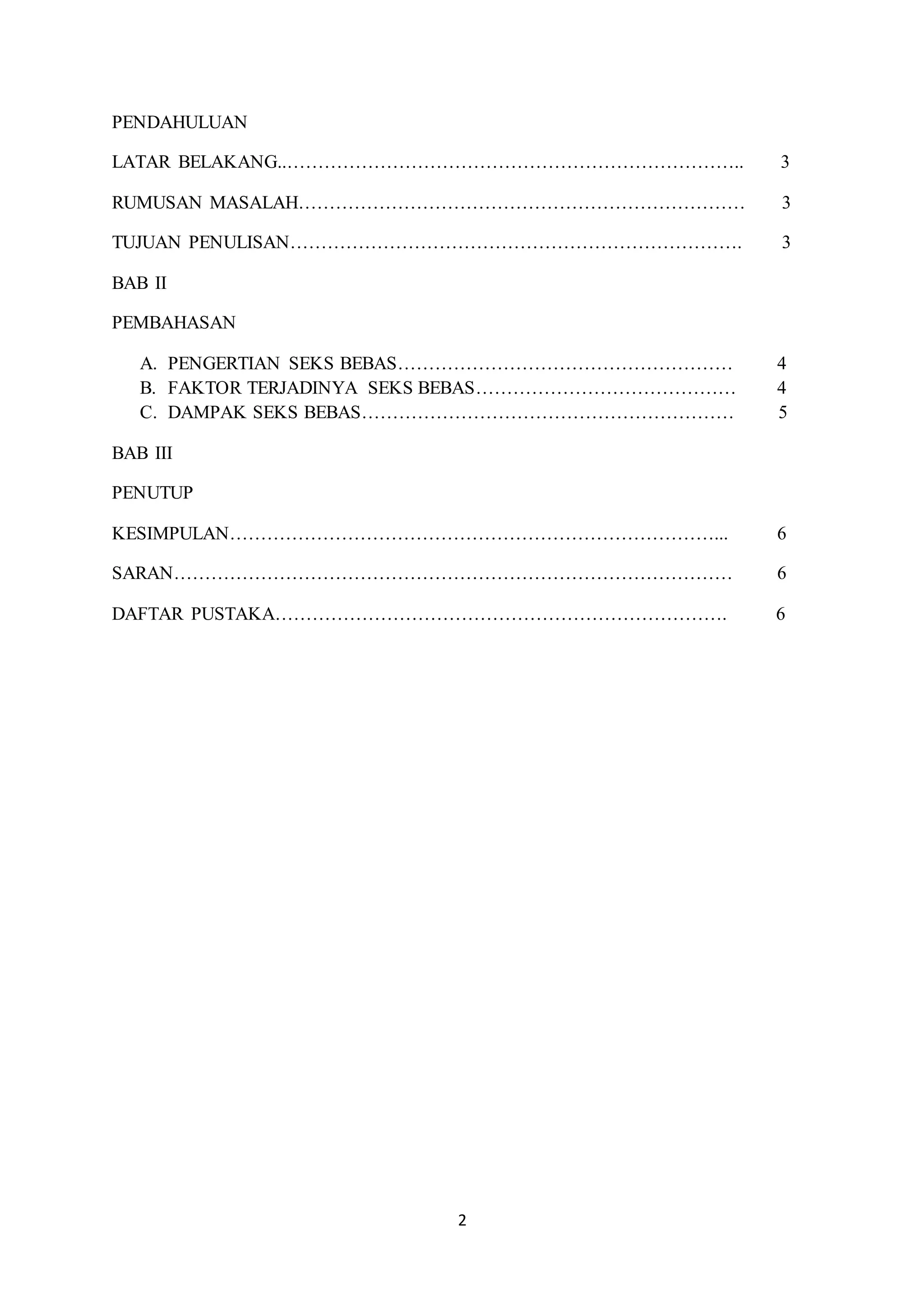 Seks bebas pada remaja | DOCX