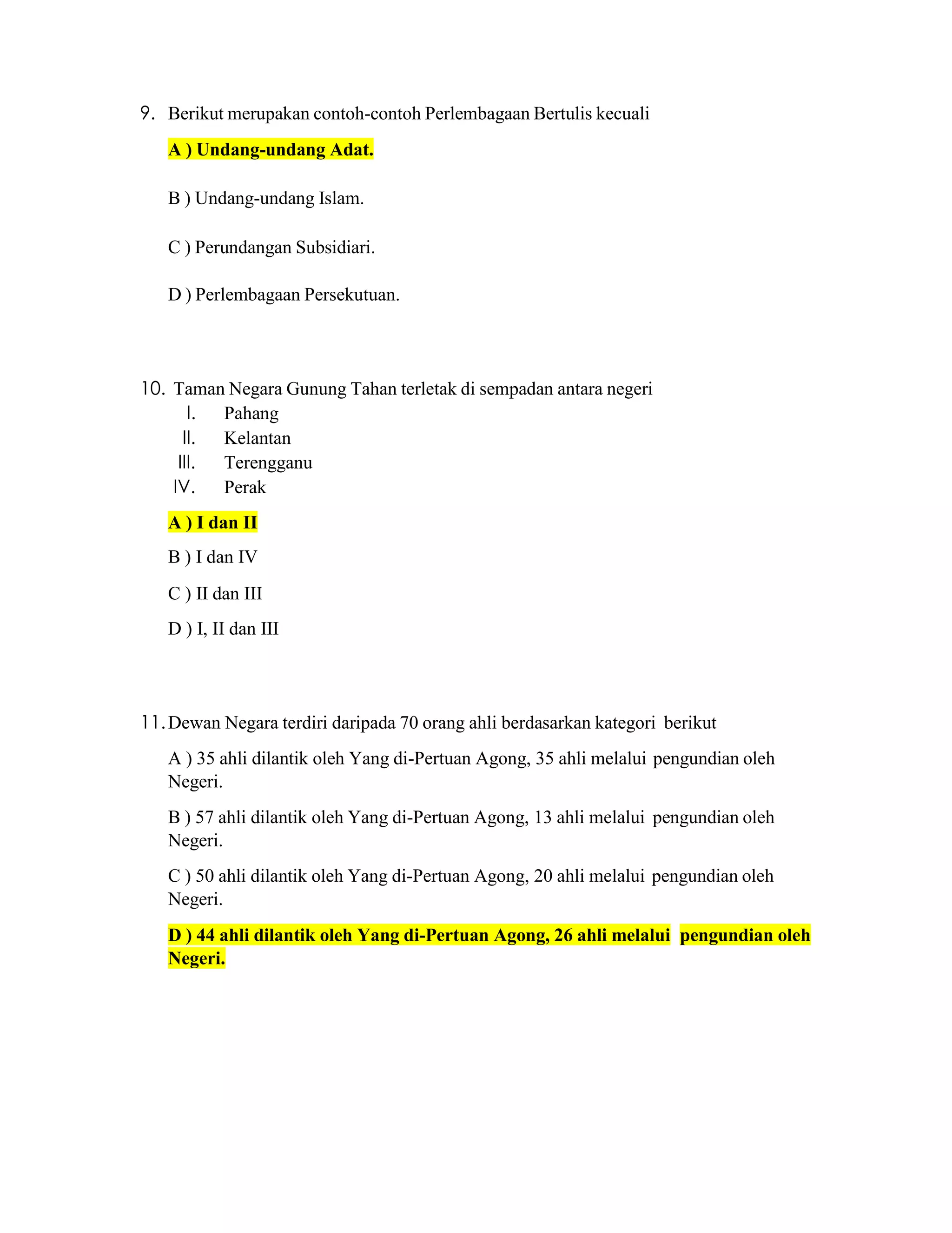 [VERSI 2020] CONTOH SOALAN SEKSYEN A PTD PEPERIKSAAN PEGAWAI TADBIR DIPLOMATIK | PDF