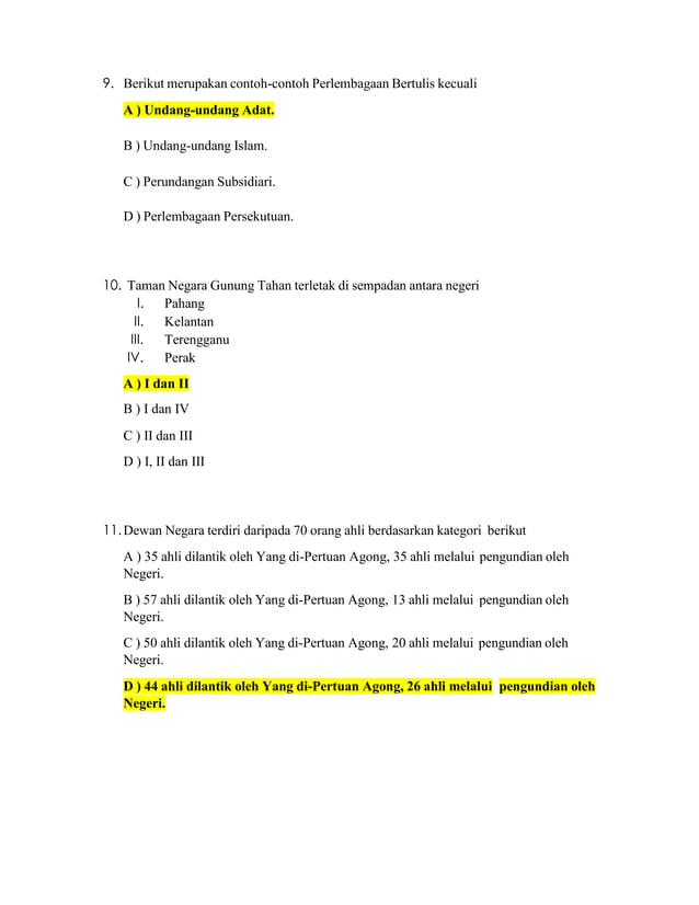 [VERSI 2020] CONTOH SOALAN SEKSYEN A PTD PEPERIKSAAN PEGAWAI TADBIR DIPLOMATIK | PDF