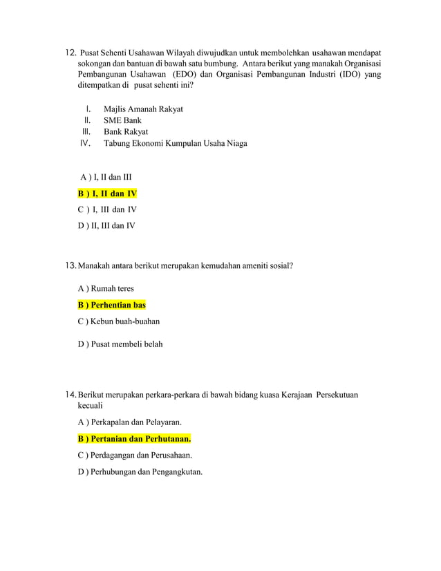 [VERSI 2020] CONTOH SOALAN SEKSYEN A PTD PEPERIKSAAN PEGAWAI TADBIR DIPLOMATIK | PDF