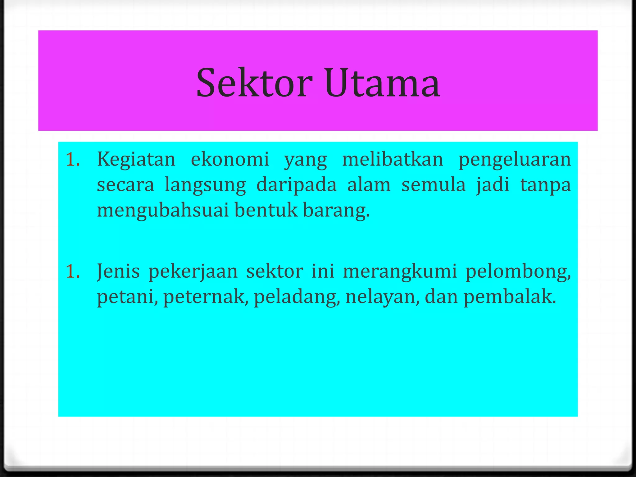 Sektor ekonomi | PPTX