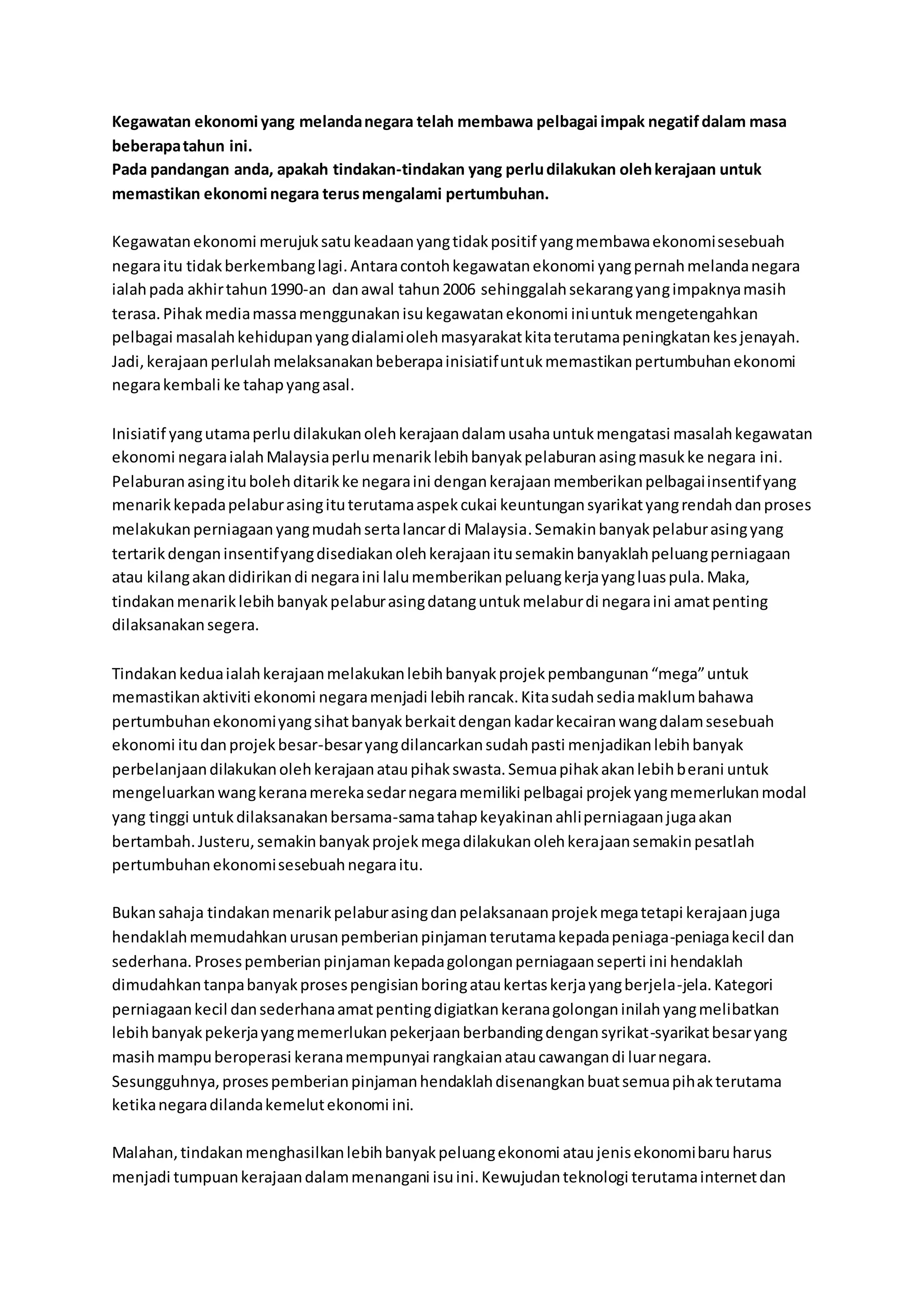 Sektor ekonomi | DOCX